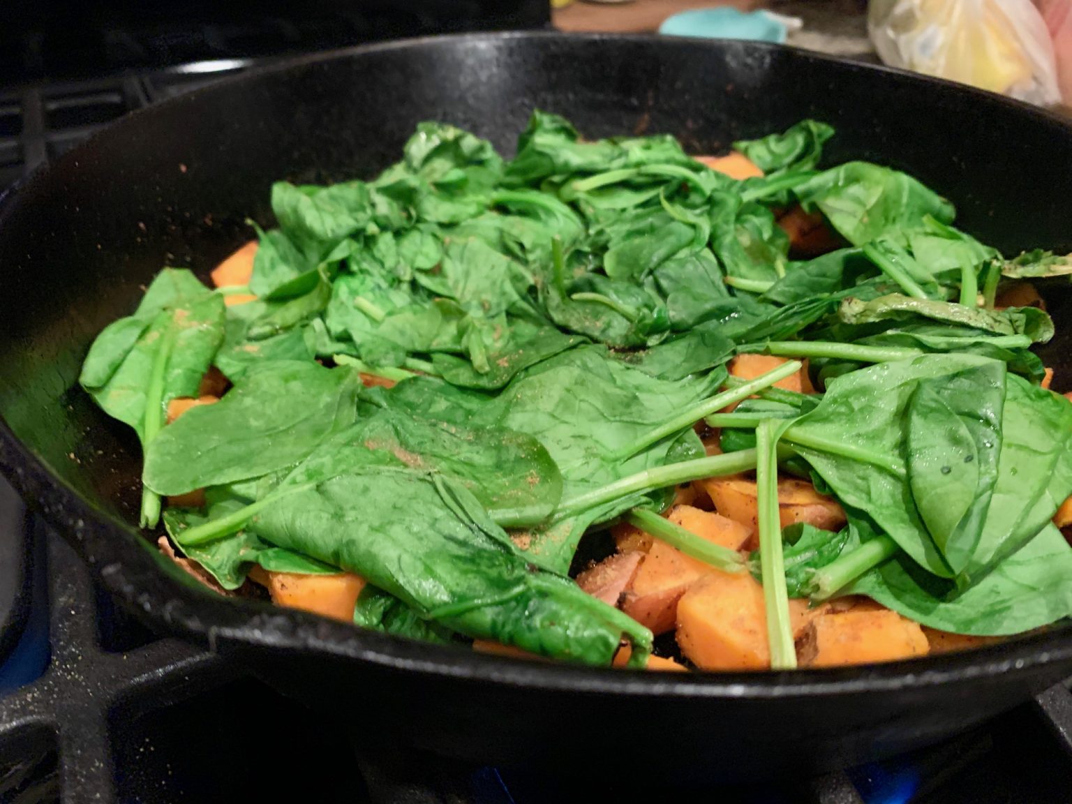 Goat Cheese, Spinach, & Sweet Potato Frittata | finding time for cooking