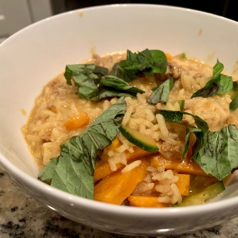 One-Skillet Thai Ground Turkey Curry With Rice | finding time for cooking