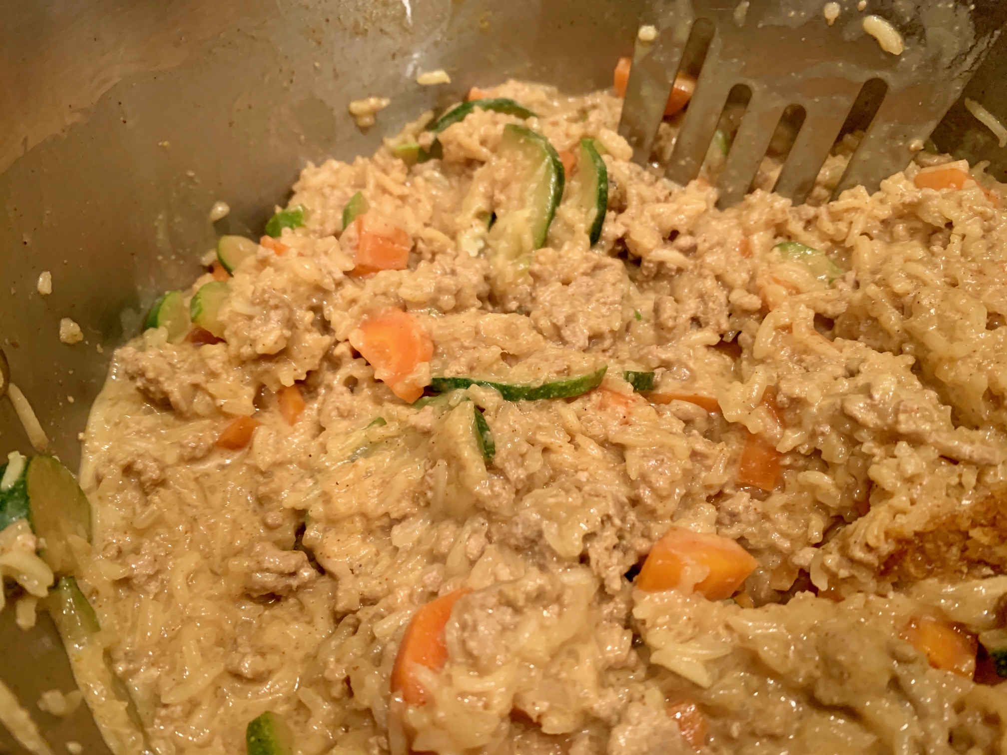 One-Skillet Thai Ground Turkey Curry With Rice | finding time for cooking