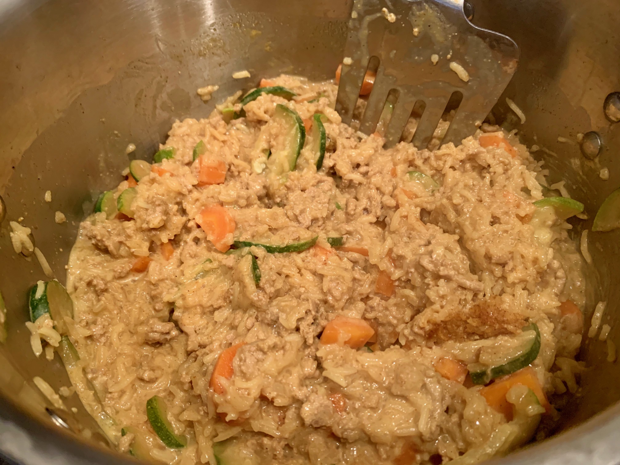 One-Skillet Thai Ground Turkey Curry With Rice | finding time for cooking
