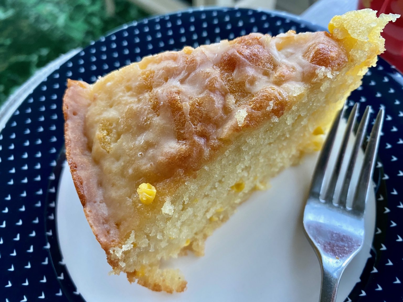 Sweet Corn Cake with Tart Lemon Glaze | finding time with cooking