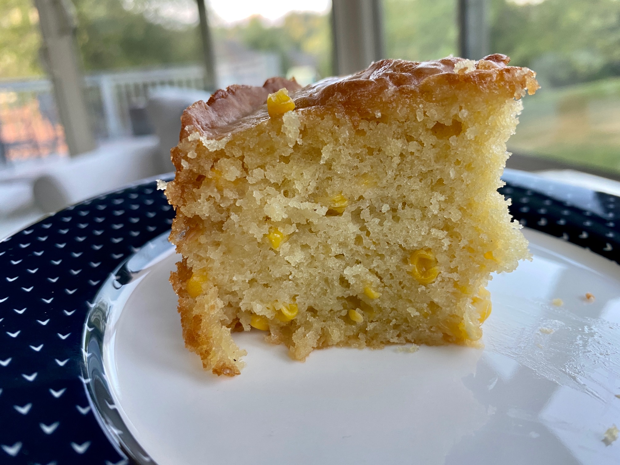 Sweet Corn Cake with Tart Lemon Glaze | finding time with cooking