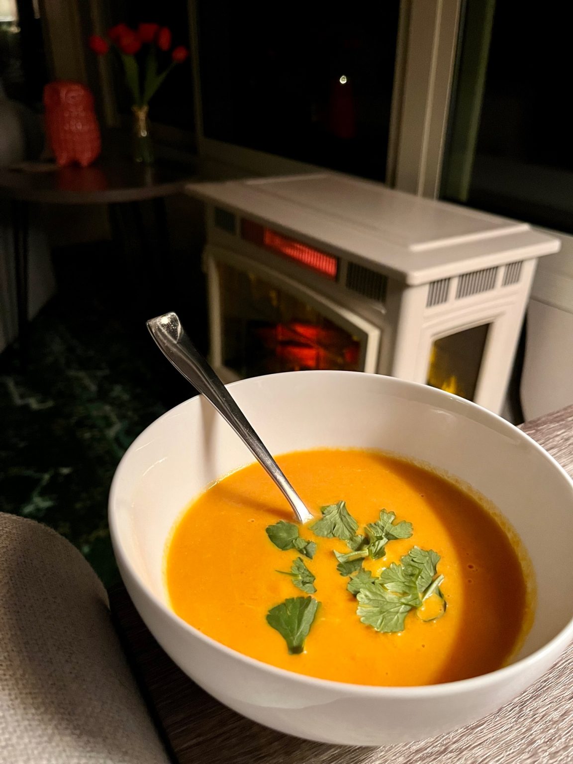 Creamy Curried Carrot Soup | finding time for cooking