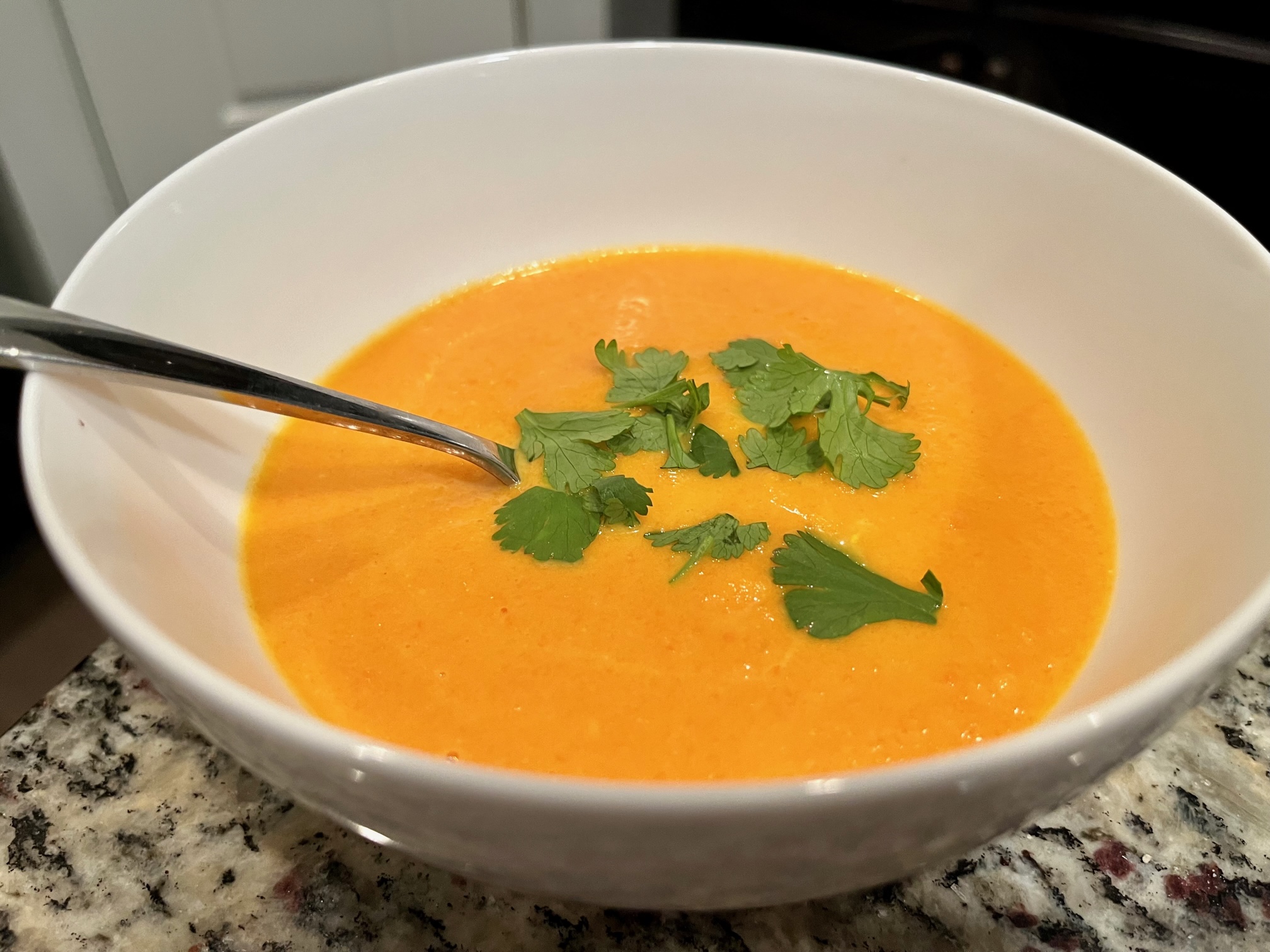 Creamy Curried Carrot Soup | finding time for cooking