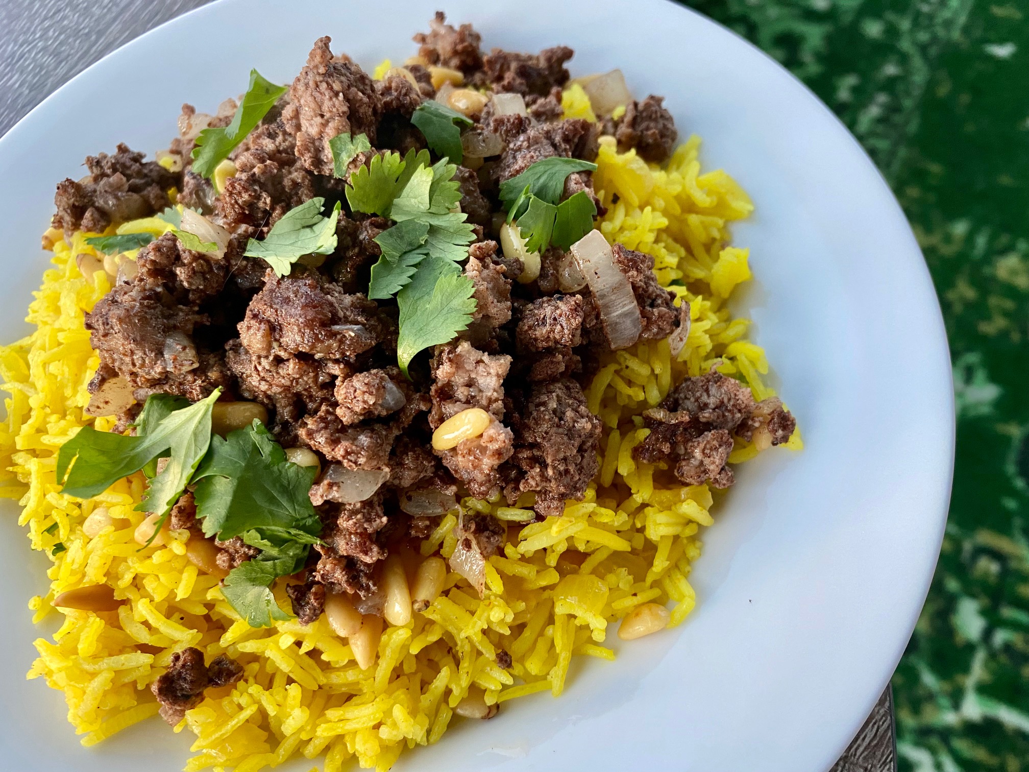 Lebanese Hushwee (Spiced Ground Beef with Pine Nuts)