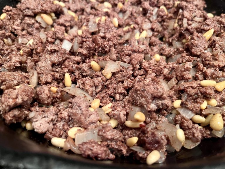 Lebanese Hushwee (Spiced Ground Beef with Pine Nuts)