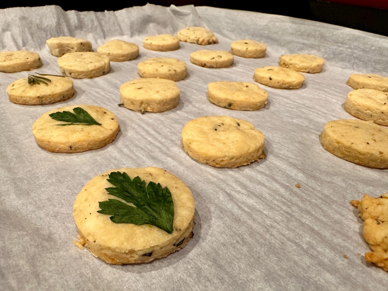 Savory Parmesan Rosemary Shortbread (Unleavened)