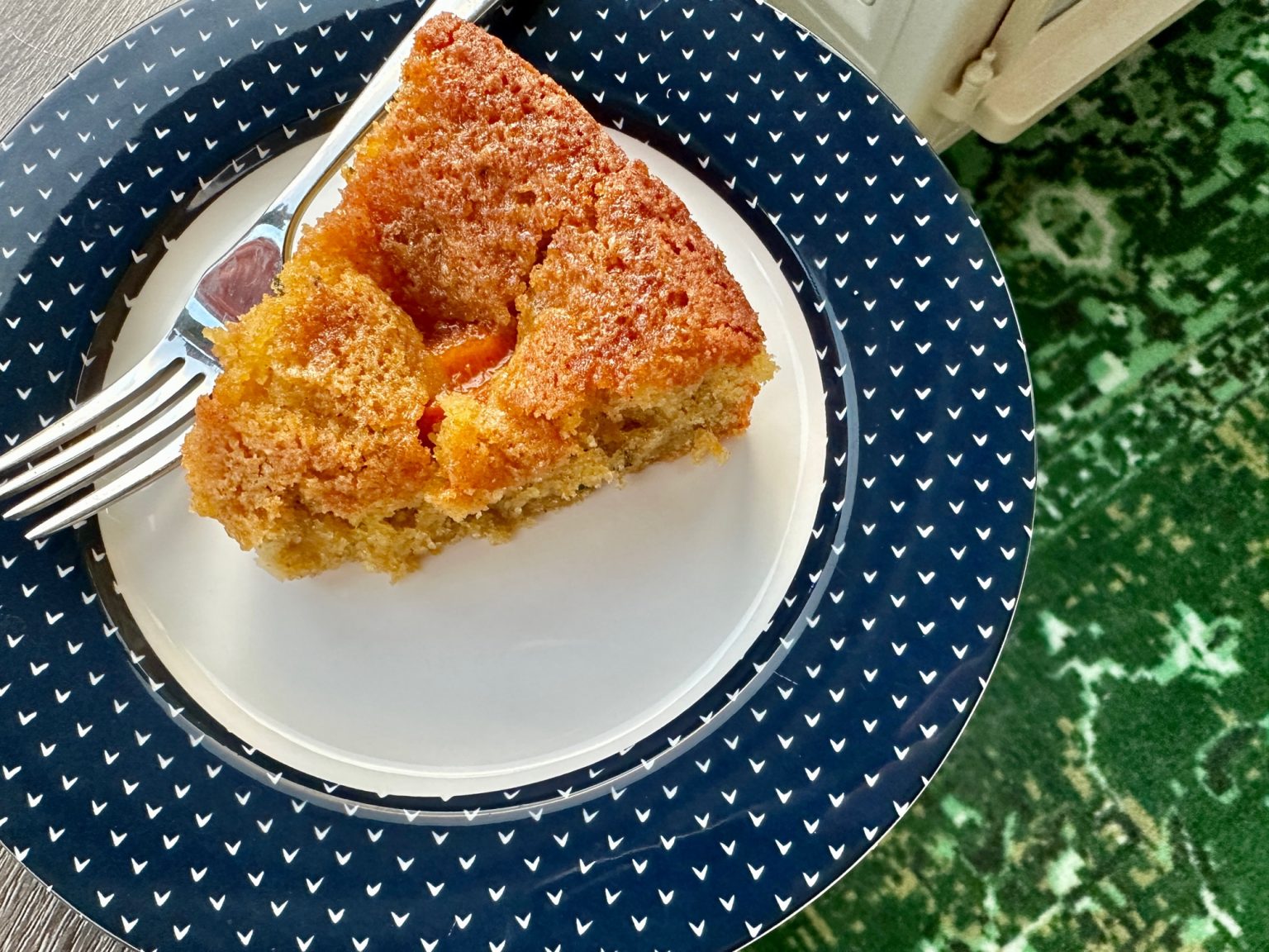 Roasted Apricot Olive Oil Cake with Rosemary