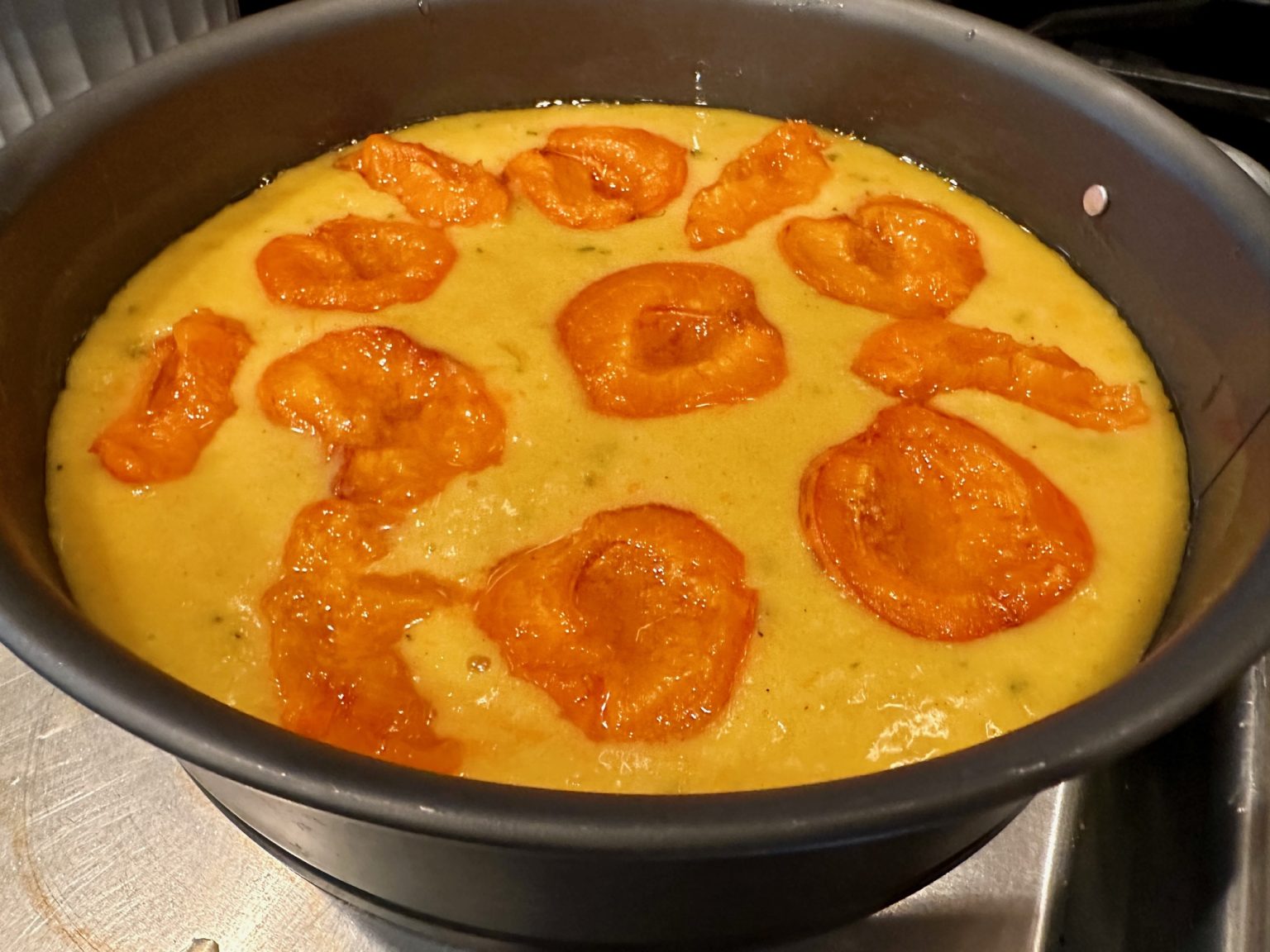 Roasted Apricot Olive Oil Cake with Rosemary