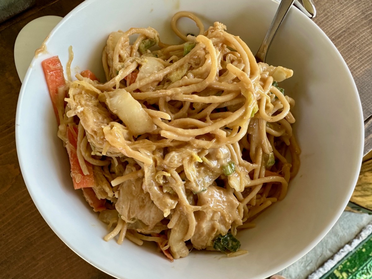 Healthy Copycat CPK Thai Chicken Peanut Noodles